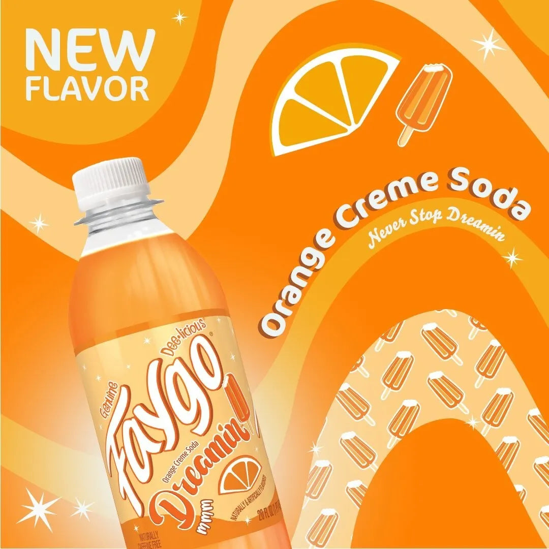 Faygo Dreamin “Orange Cream” Extremely Rare – POP SHOP & GALLERY