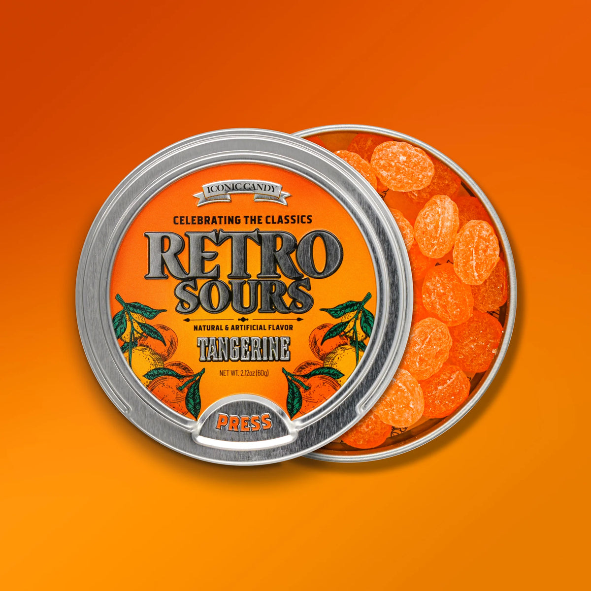 Retro Sours Tangerine 60 g 🇨🇦 – Bold Citrus Sour Candy – POP SHOP & GALLERY