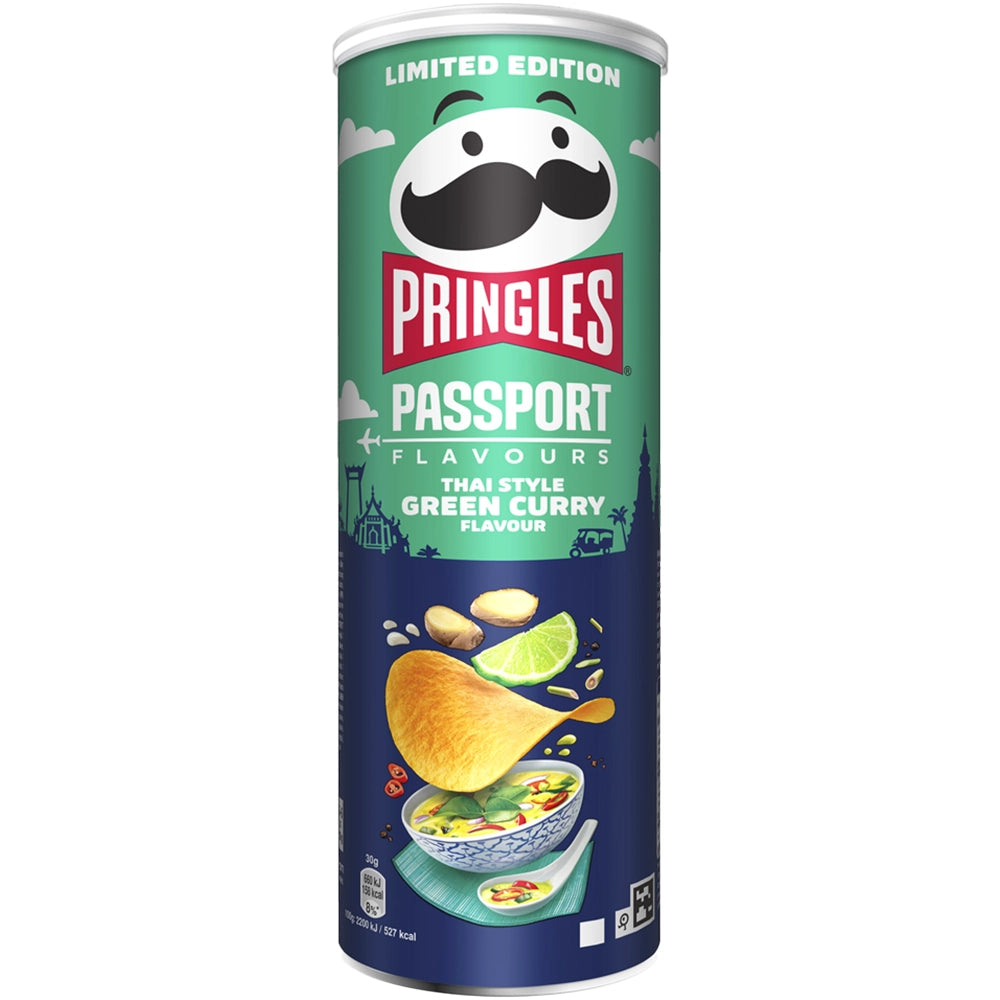 Pringles Thai Green Curry Chips 🌿 – Exotic UK Snack Adventure! 🇬🇧 – POP ...
