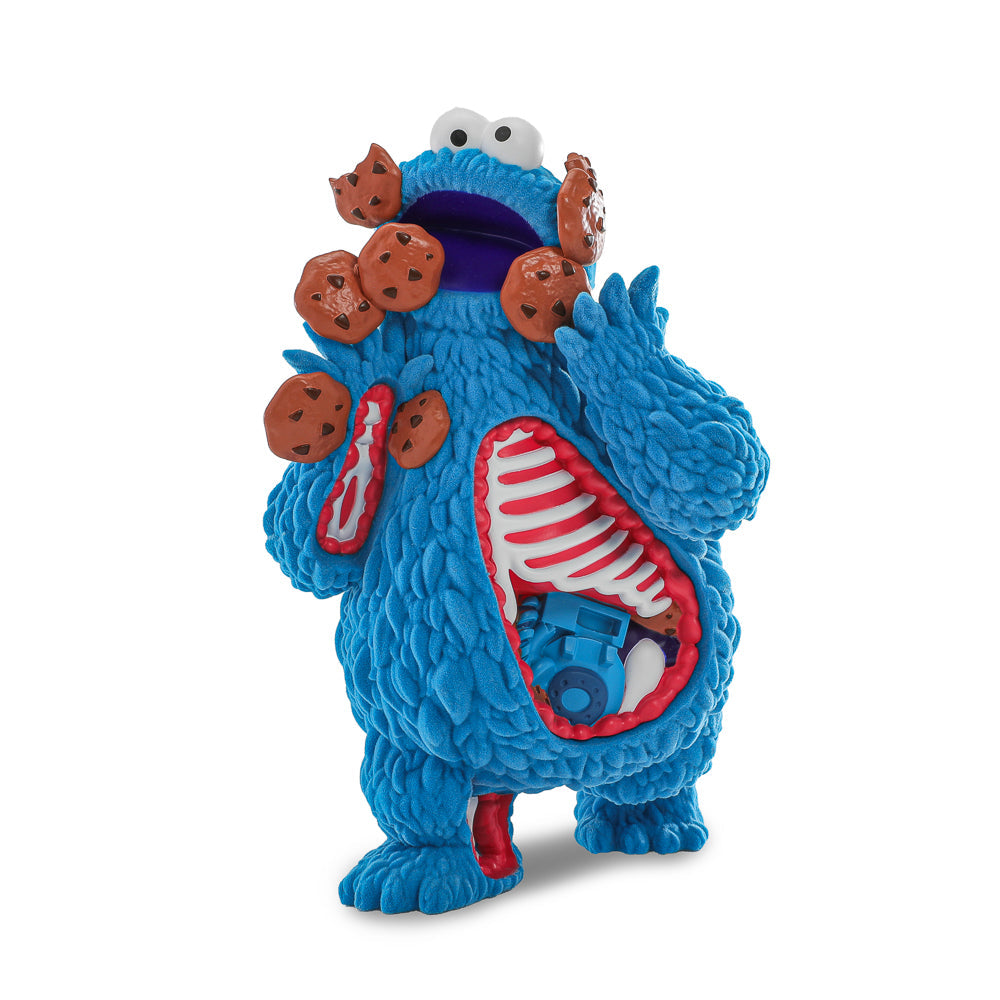 Sesame Street - Kaiju Anatomy Cookie Monster 8" Flocked Vinyl Art Figu ...