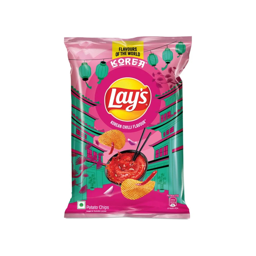Lays Korean Chilli Flavor – 46g | 🌶️ Spicy & Crunchy Snack from India ...