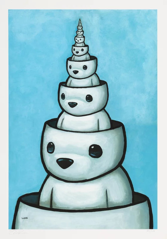 Luke Chueh - Nestling Bears Fine Art Print (Framed) – POP SHOP & GALLERY